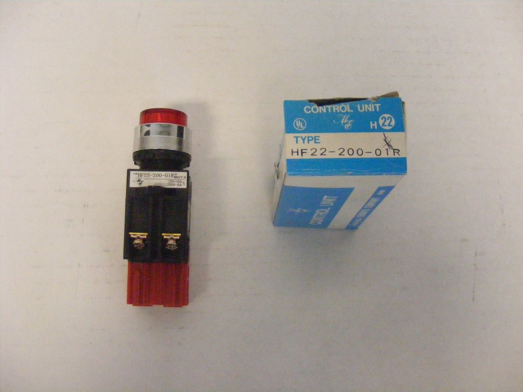 HF22-200-01R, Extended Red Illuminated Pushbutton - Salinger Electric