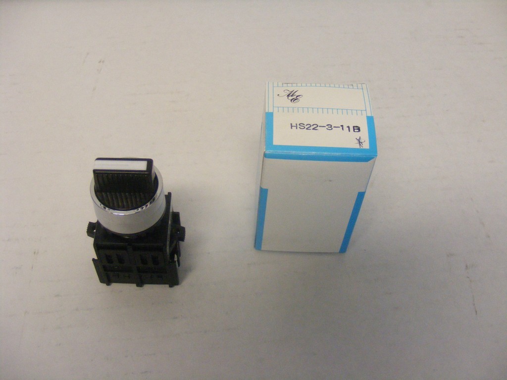 HS22-3-11B, 3 Position Knob Operated Selector Switch - Salinger Electric